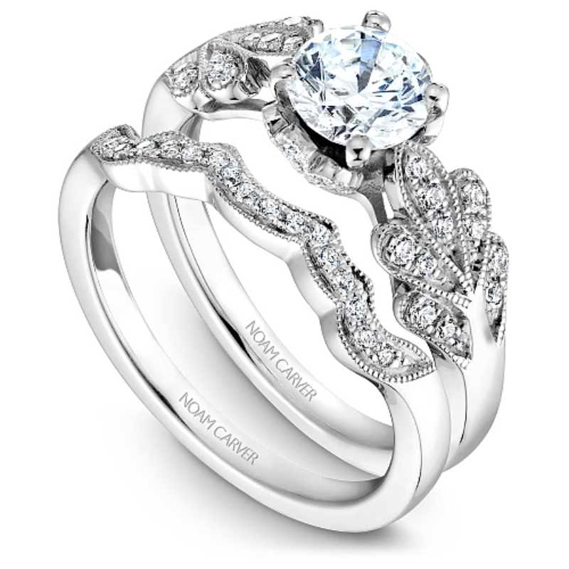 Noam Carver Engagement Ring - B063-01WM-100A 14K White Gold