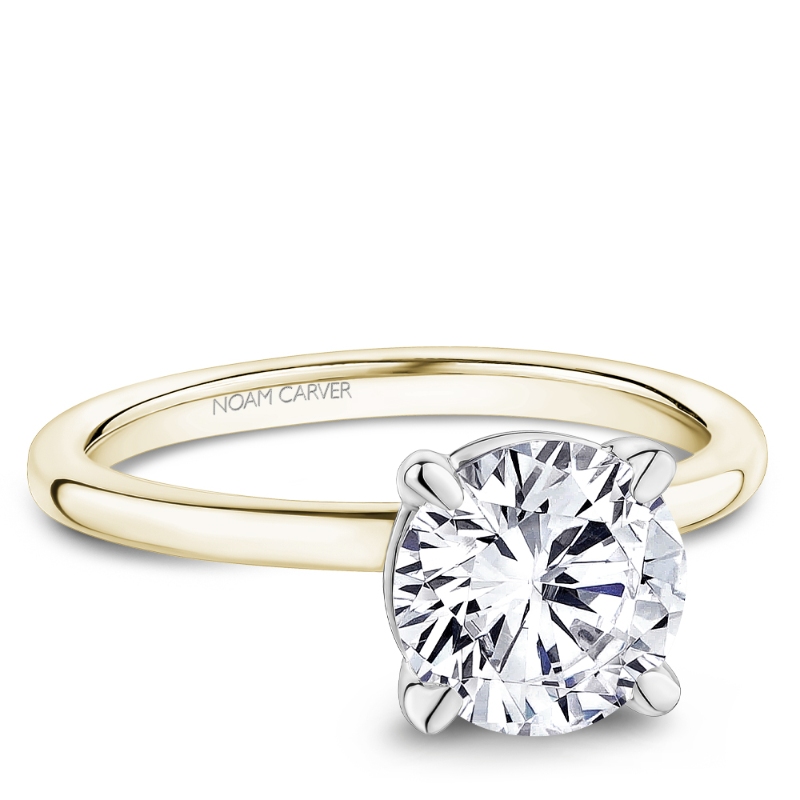 Noam Carver Engagement Ring - B371-01YWM-100A 14K Yellow and White Gold