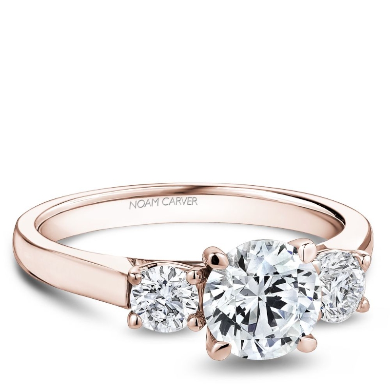Noam Carver Engagement Ring - B504-01RM-100A 14K Rose Gold