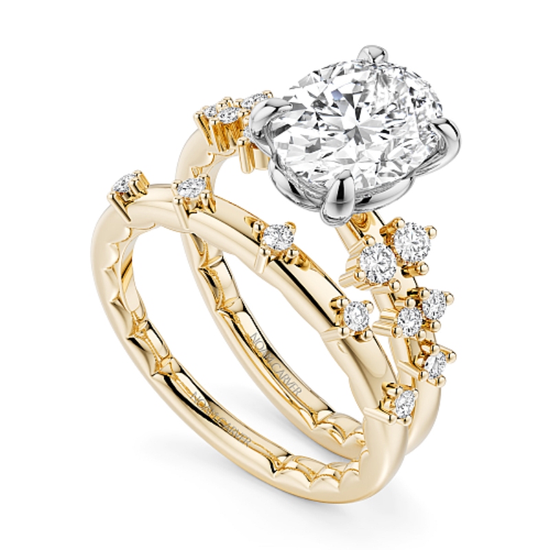 Noam Carver Engagement Ring - LU011-01YWS18-A 18K Yellow and White Gold