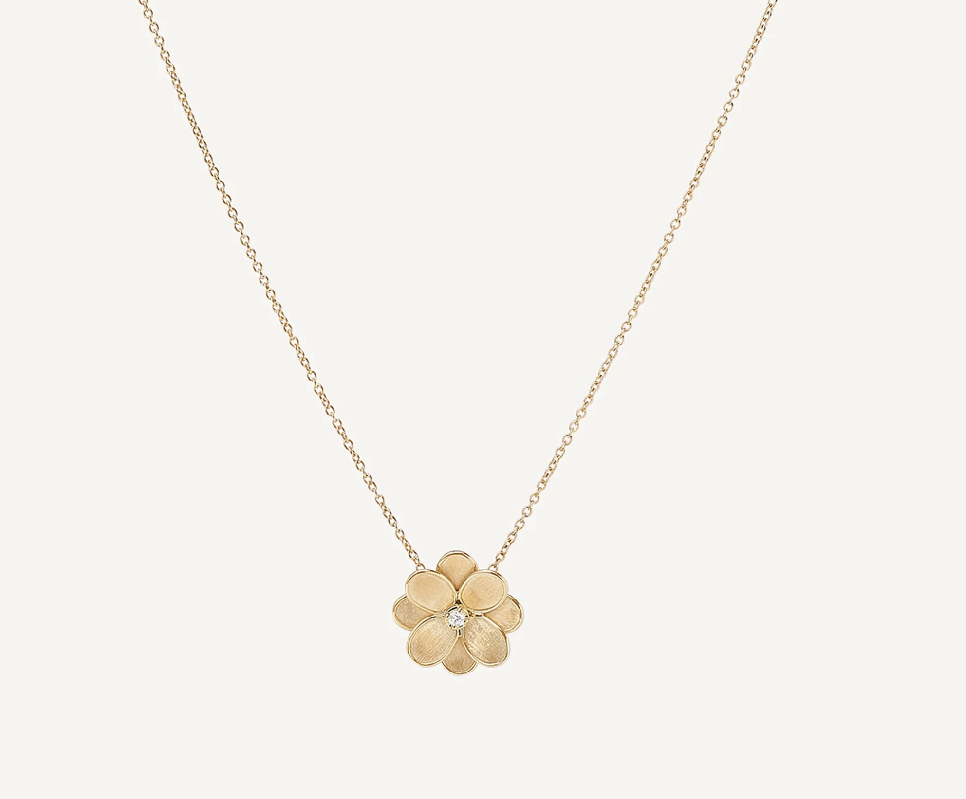 18K Yellow Gold Flower Pendant with Diamonds - CB2434BY