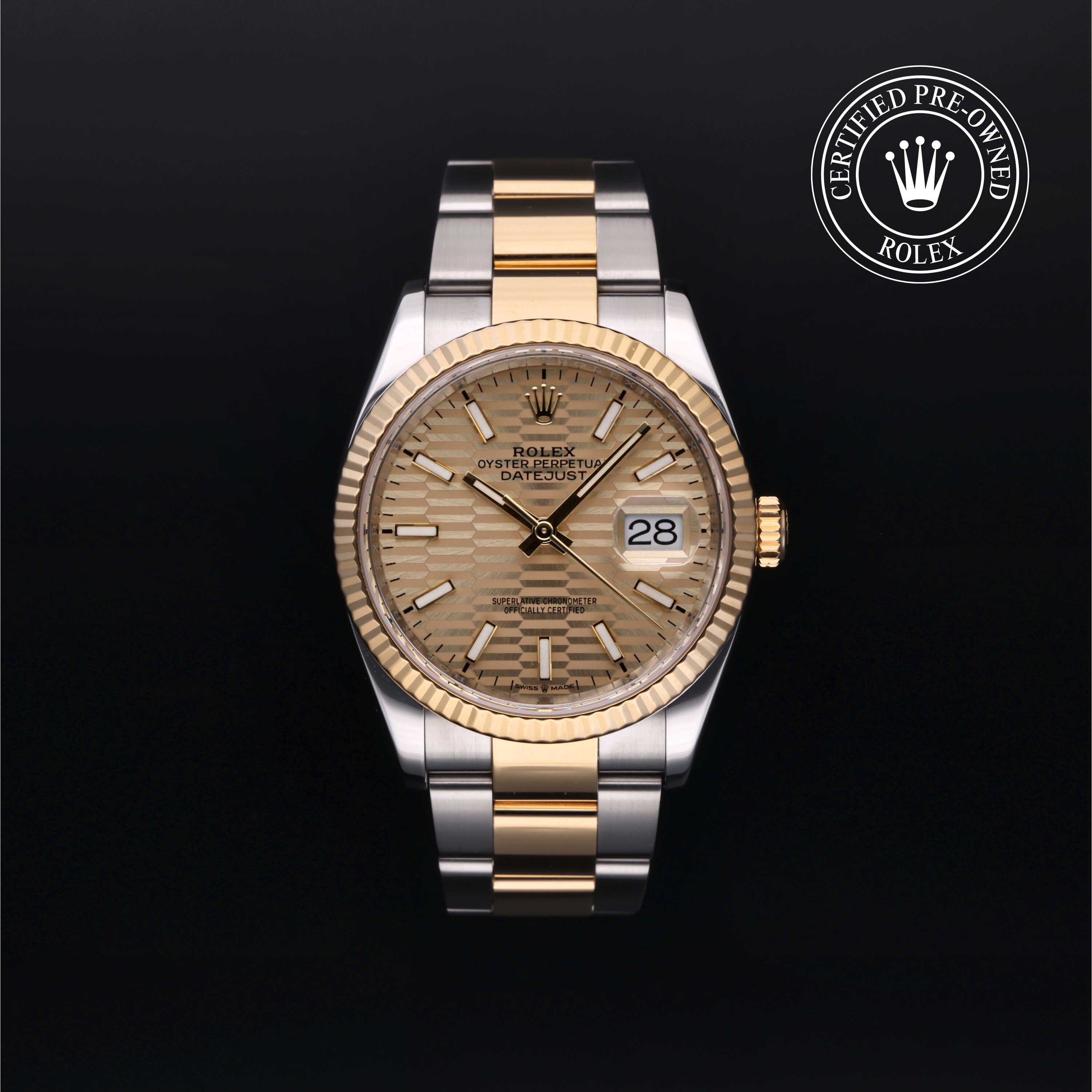 Rolex Certified Pre-Owned Oyster Perpetual Datejust 36, 36mm, Rolesor 18 ct yellow gold, 2020 ...
